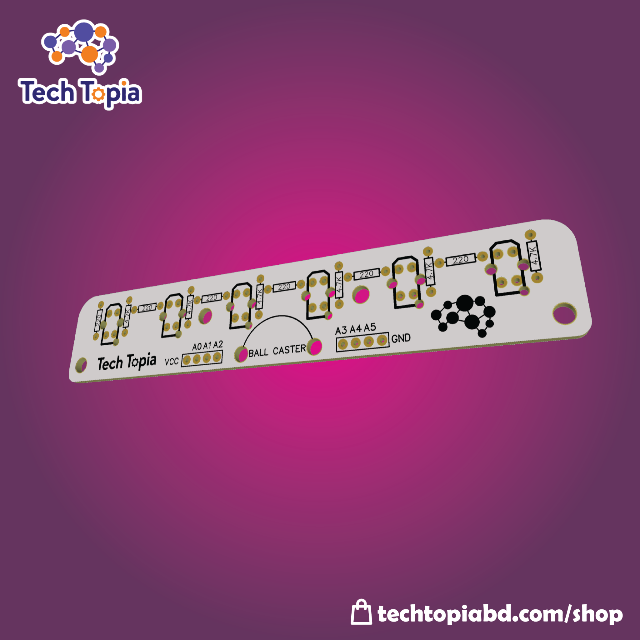 PCB for IR Sensor Array – Tech Topia